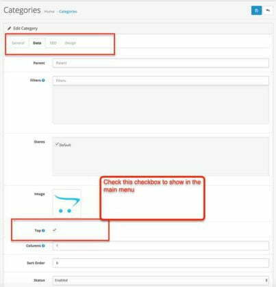 Manage menu and change navigation or menu in Opencart